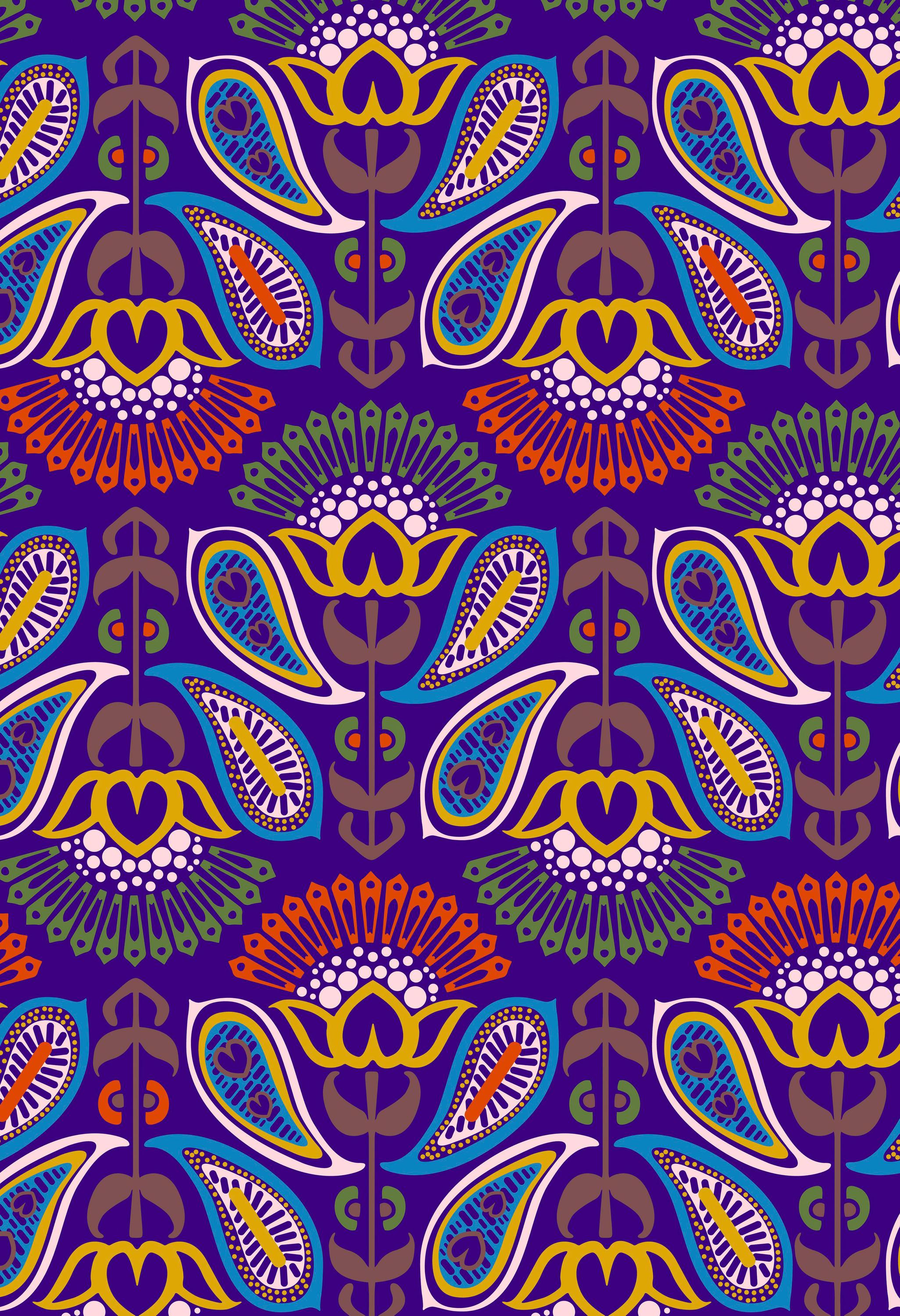 wallunica Floral pattern | Colorful repetitive flower design Купить ...