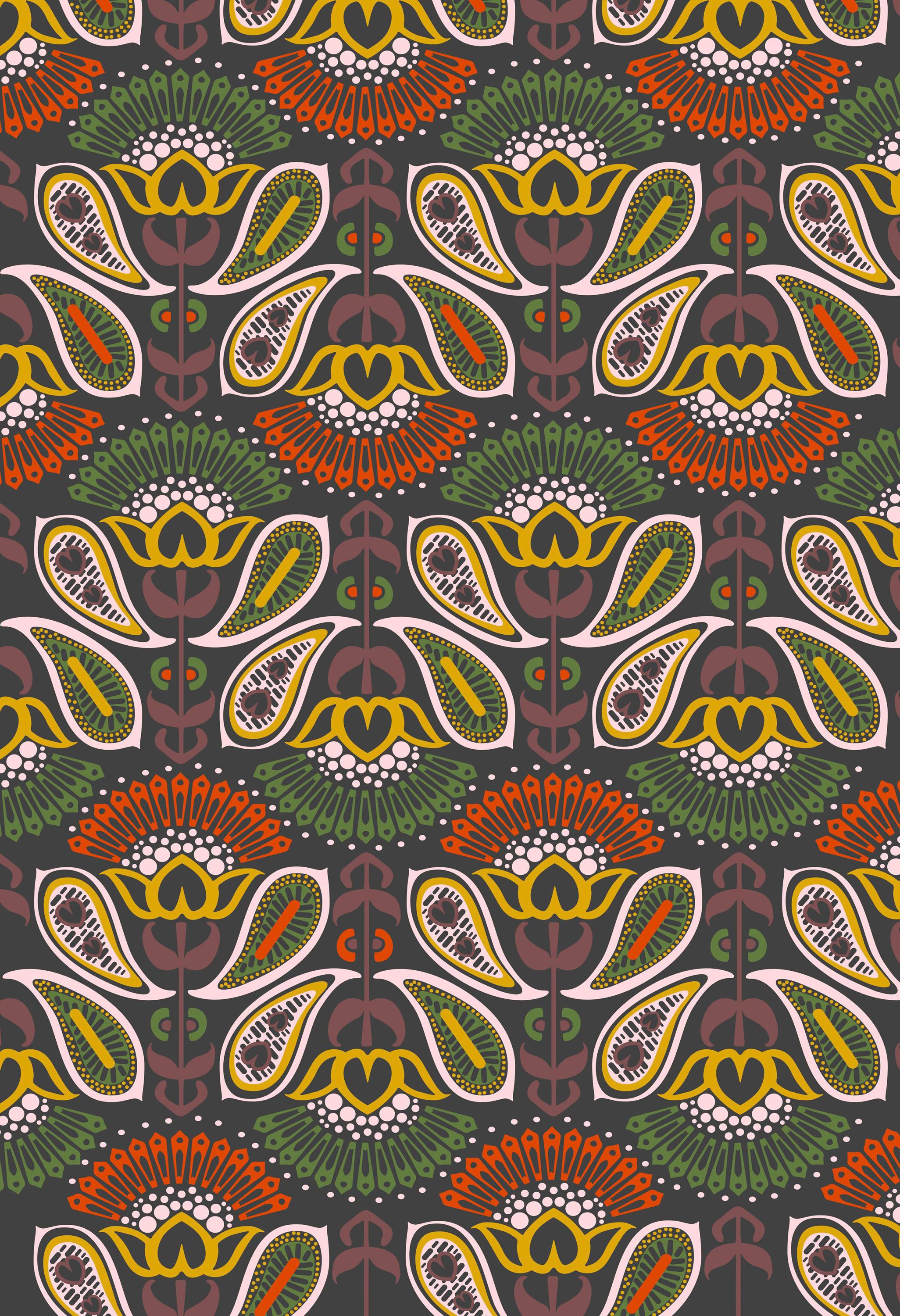 wallunica Floral pattern | Colorful repetitive flower design Купить ...